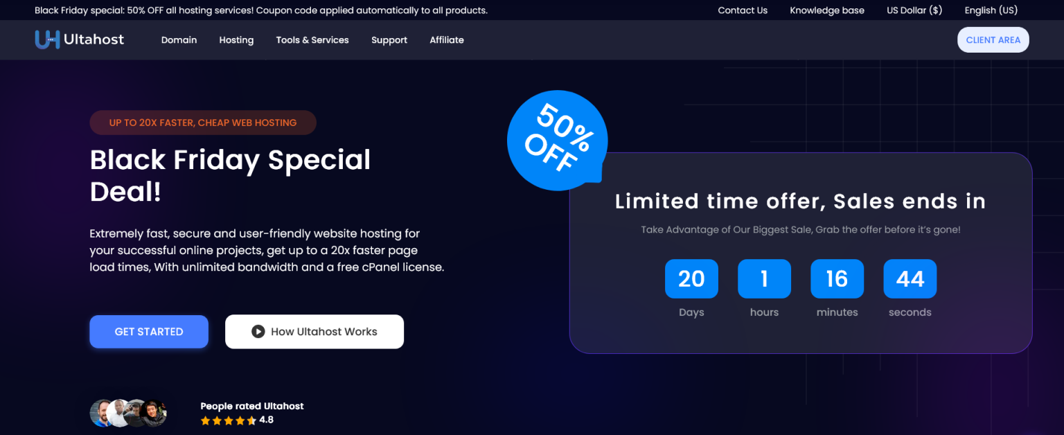 Ultahost's Black Friday & Cyber Monday: Countdown Begins! | UltaHost Blog