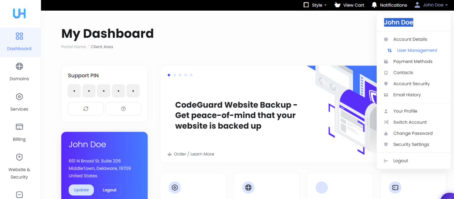 Remove user from account | Ultahost Knowledge Base