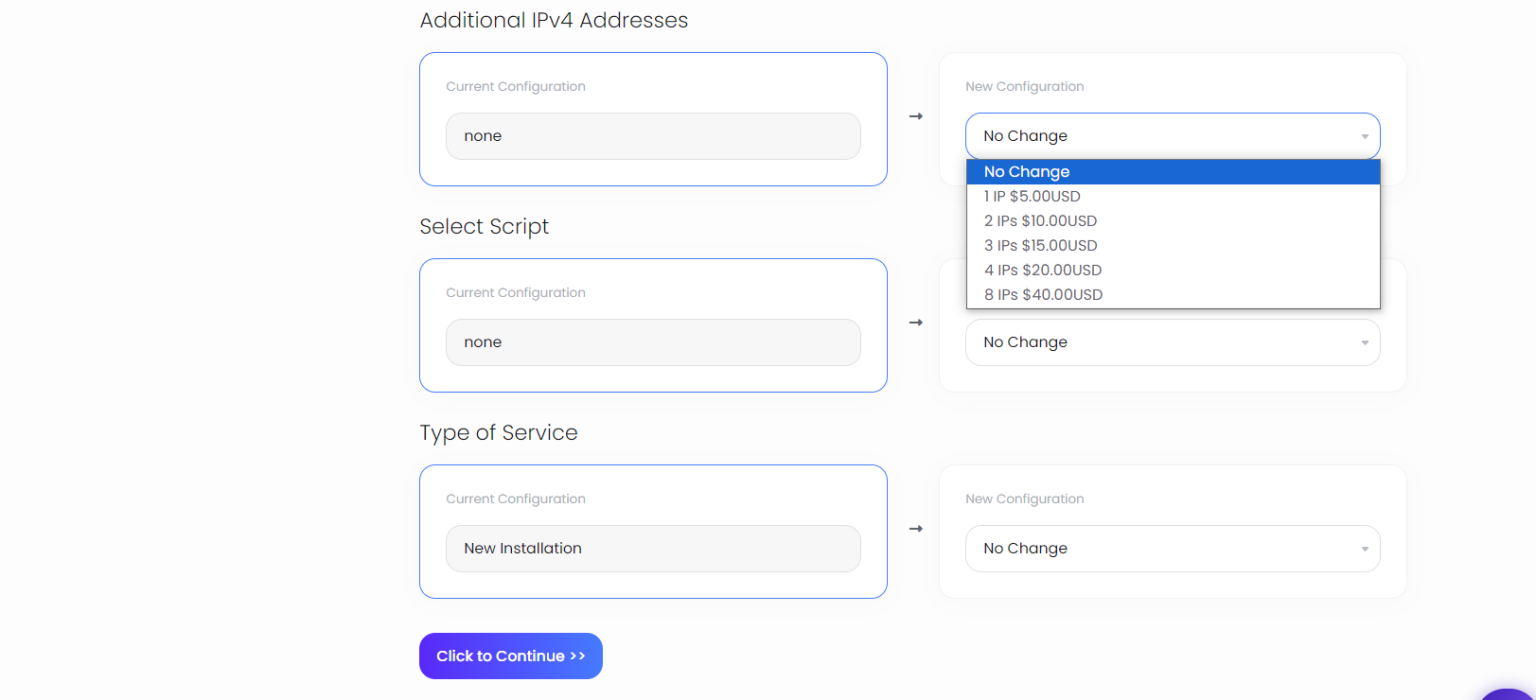Upgrade Downgrade Options | Ultahost Knowledge Base
