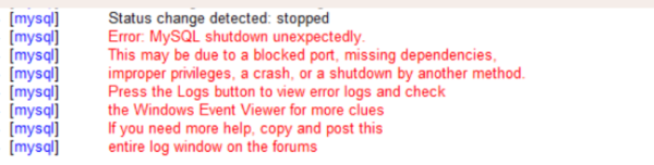 How to Fix the XAMPP Error "MySQL Shutdown Unexpectedly"
