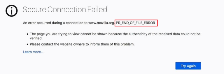 How to Fix the PR_END_OF_FILE_ERROR | Ultahost Knowledge Base