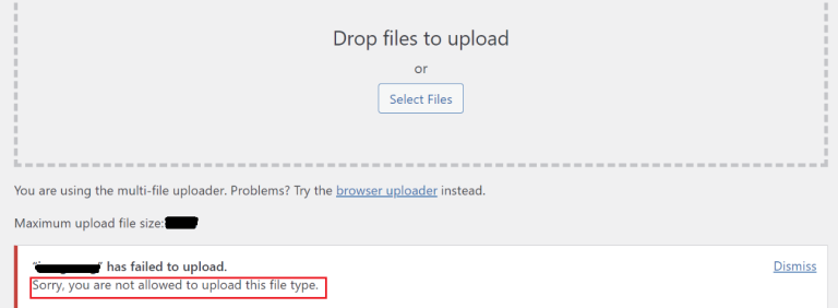 How To Fix Sorry You Are Not Allowed To Upload This File Type Error Wordpress