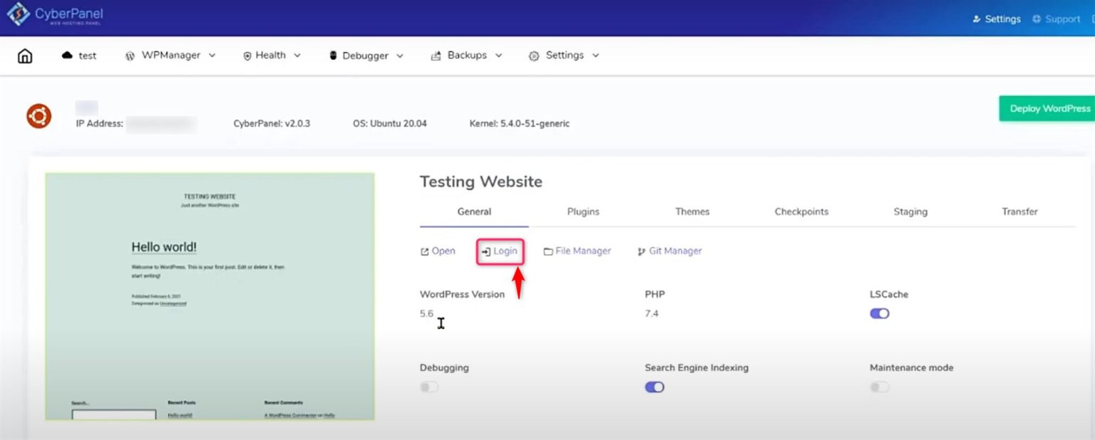 How to Install Wordpress Using CyberPanel | Ultahost Knowledge Base