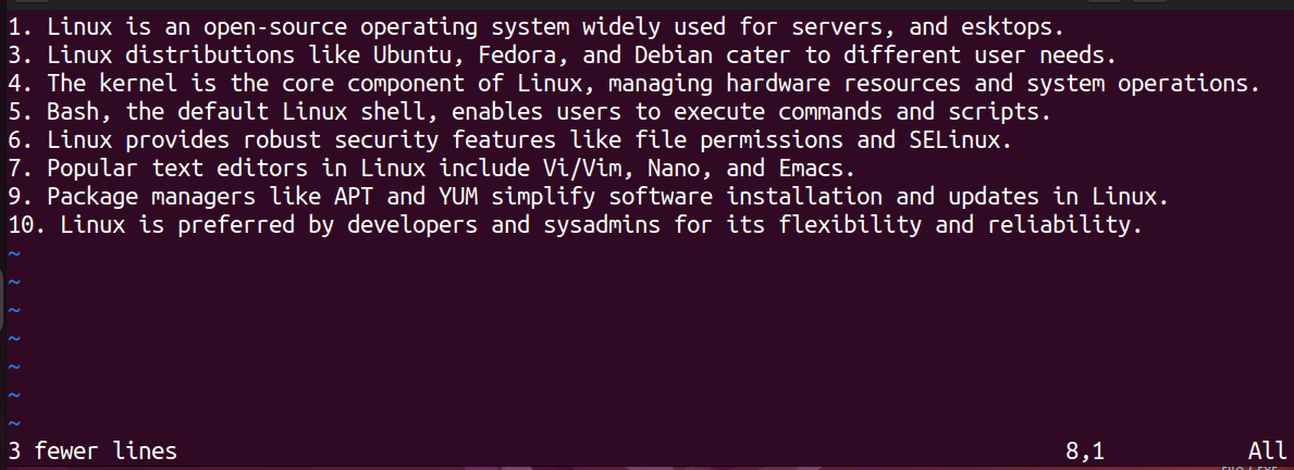 How To Delete Lines In Vim And Vi Ultahost Knowledge Base 2144