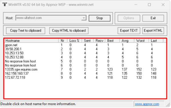 How to Generate Report Using MTR on Windows | Ultahost Knowledge Base